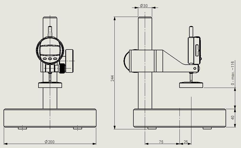 Толщиномер для ткани, толщина текстиля, DIN EN ISO 5084, ASTM D 1777 ...