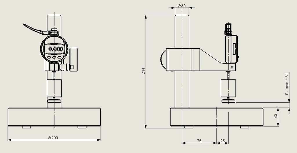 Толщиномер для ткани, толщина текстиля, DIN EN ISO 5084, ASTM D 1777 ...
